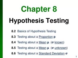 PPT Chapter 7 Hypothesis Testing PowerPoint Presentation Free Download ID 666318