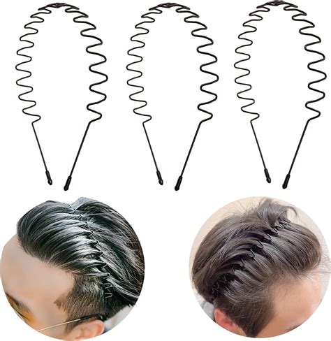 Willbond Hairband 3 Pack Metal Headband For Men Unisex