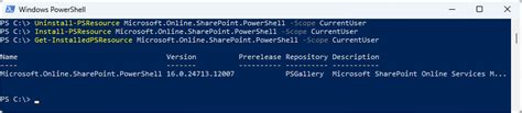 PowerShell Module Microsoft Online SharePoint PowerShell 16 0 24713