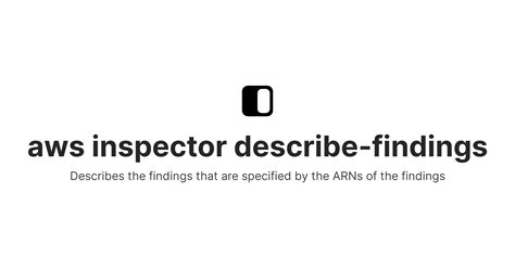Aws Inspector Describe Findings Fig