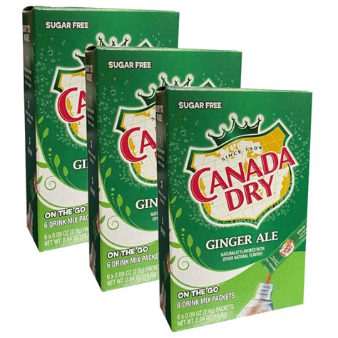 Canada Dry Ginger Ale Drink Mix Low Calorie 18 Servings Water