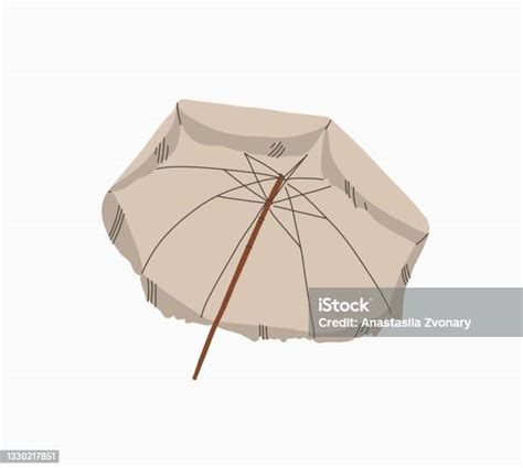 손으로 그린 벡터 추상 스톡 그래픽 여름 시간 만화 현대적인 미니멀 한 스타일 일러스트 프린트 보헤미안 아름다운 해변 우산 흰색