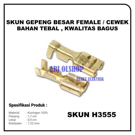 Jual Skun Gepeng Male Female Skun Kabel Skun Motor Terminal Skun Skun Stp Sekun