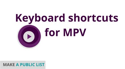 Keyboard Shortcuts For Mpv Makeapubliclist