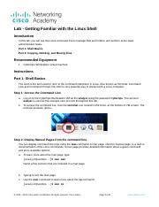 Lab Getting Familiar With The Linux Shell Docx Lab Getting Familiar With The Linux