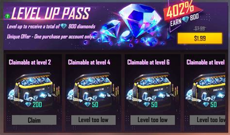 Free Fire Level Up Pass Game Dokan