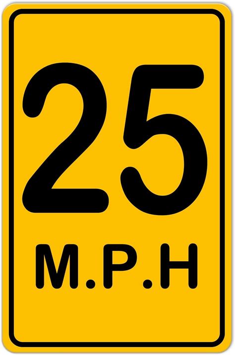 Speed Limit Sign 25 MPH Crossing Sign Outdoor Use For Babe Road Sign Traffic Signs