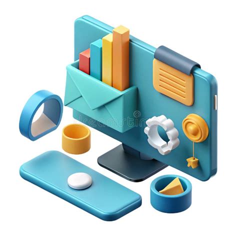 3d Web Ui Interface Data Analytics Seo Optimization Dashboard And