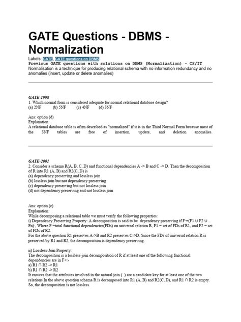 gate dbms normalization pdf data science and mathematics
