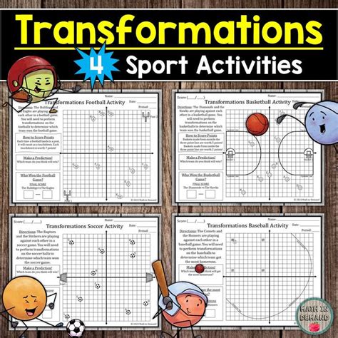 Transformations Sports Activities Math Lesson Plans Middle School Math Math Activities