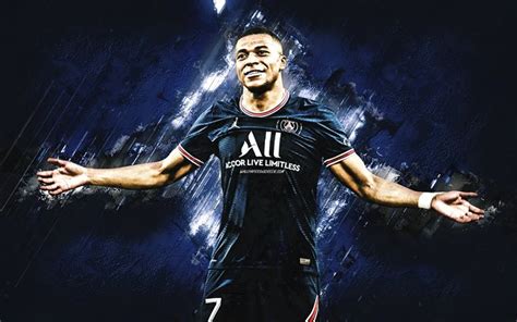 다운로드 킬리안 음바페 파리 생제르맹 Psg 초상화 블루 그런 지 배경 리그 1 축구 프랑스 음바페 Psg 바탕 화면 무료 데스크톱 용 무료 데스크톱 용 그림
