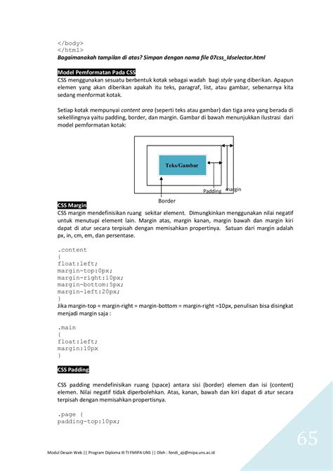 Modul Design Web Amandajgby Halaman 65 Pdf Online Pubhtml5