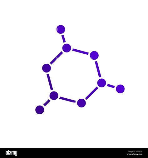 Molecule Vector Icon Hexagon Structure Stock Vector Image And Art Alamy