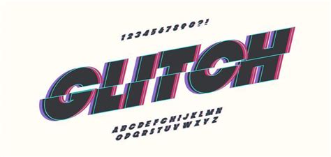 Glitch Font Vector Art Icons And Graphics For Free Download