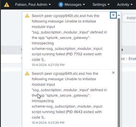 Error In Splunk Message Box With Splunk Secure Gateway Version 377 Error In Splunk Message Box With Splunk Secure Gateway Version 377