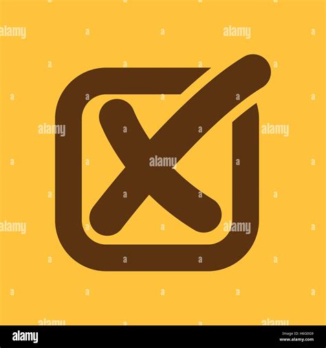 The Check Icon Checkmark And Checkbox No Voting Symbol Flat Vector Illustration Stock Vector