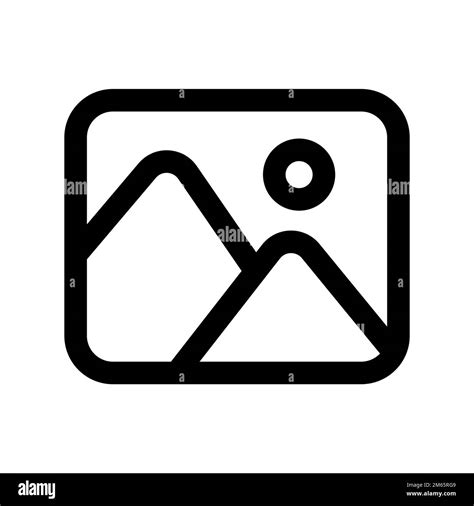 Image Icon Line Isolated On White Background Black Flat Thin Icon On Modern Outline Style