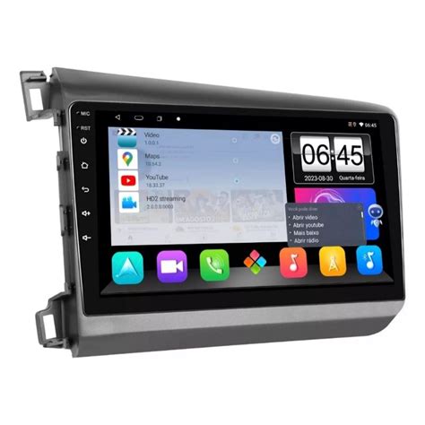 Central Multimídia Android 13 Com 464gb Honda Civic 2012 Até 2016