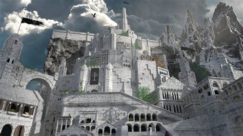 Minas Tirith Concept Art The Siege Of Minas Tirith By Tim Hildebrandt