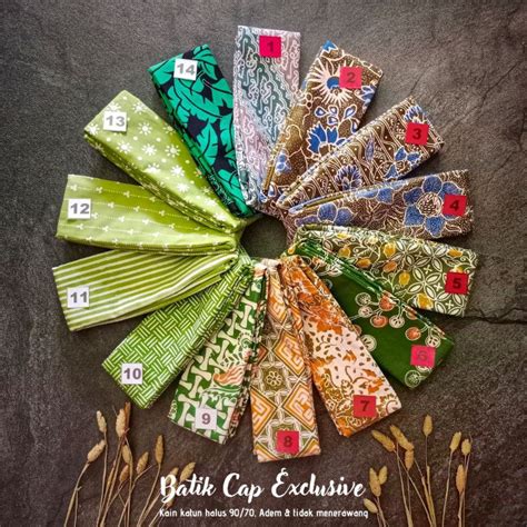 Jual Kain Batik Cap Garutan Hijau Kain Batik Hijau Kombinasi Bahan Batik Katun Hijau Kain Batik