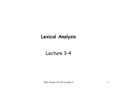 PPT Lexical Analysis PowerPoint Presentation Free Download ID 5122576