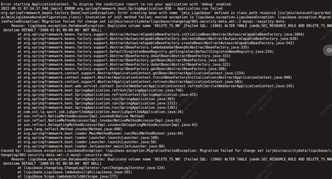 Duplicate Column Name Deletetsnn Support Jmix