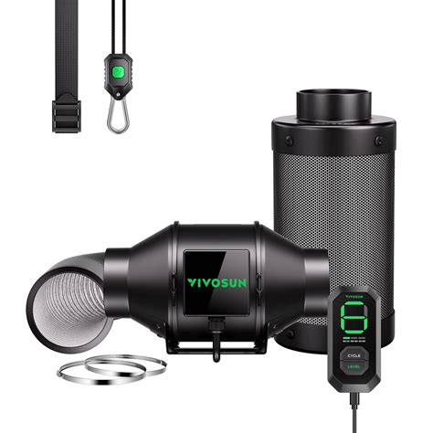 Smart Air Filtration Kit 8″ Aerozesh G8 Inline Fan With E12 Speed Controller Carbon Filter