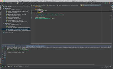 python logic error involving area of circle stack overflow