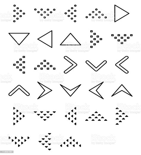 벡터 화살표 방향 집합입니다 화살표 벡터 컬렉션입니다 편집 가능한 획 및 색상 0명에 대한 스톡 벡터 아트 및 기타 이미지 0명 검은색 고체 Istock