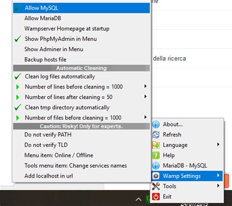Come disabilitare mysql su wamp Oggi è un altro post