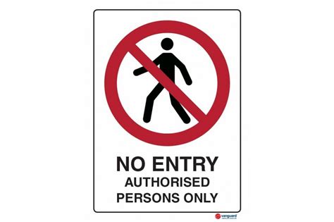 ACM Sign No Entry Vanguard NZ