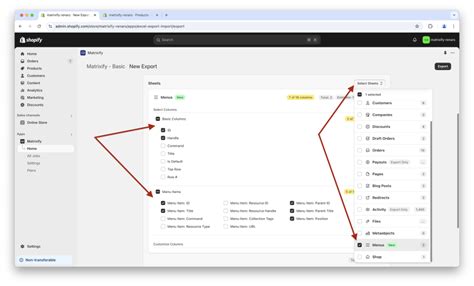 Bulk Move And Rearrange Positions Of Shopify Navigation Menu Items Matrixify App