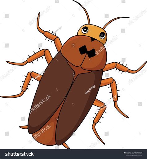 Cockroach Animal Cartoon Colored Clipart Stock Vector Royalty Free