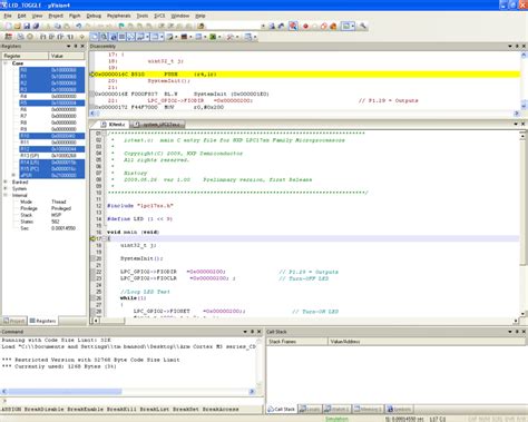 How To Interface LED To LPC1768 Microcontroller ARM Cortex