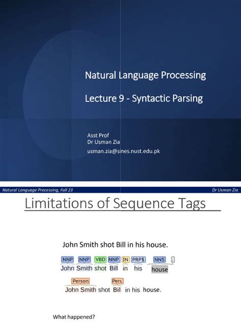 Lecture 9 Syntatic Parsing Pdf
