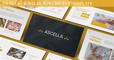 Ascella Шаблон презентаций Powerpoint для ювелирных изделий Шаблоны презентаций Включая