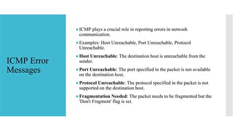Icmp Protocol Tcp Ip Computer Network And Security Pptx
