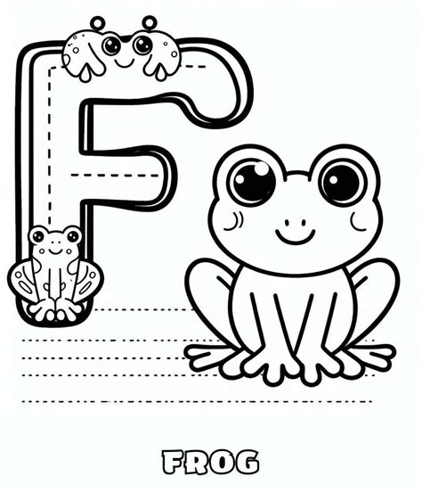 Lettera F Rana Carina Da Colorare Scarica Stampa O Colora Subito Online