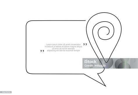 지도와 말풍선에서 가리키는 위치를 연속적으로 한 줄로 그리기 흰색 배경에 유행 한 라인 아트 벡터입니다 벡터 일러스트 레이 션 Brand Name Online