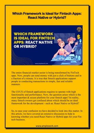 Which Framework Is Ideal For Fintech Apps React Native Or Hybrid PDF