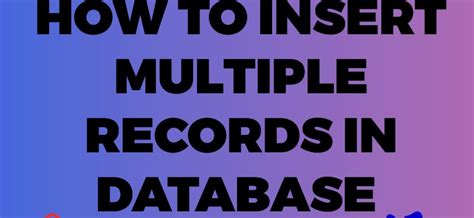 How To Insert Multiple Records In Database Laravel