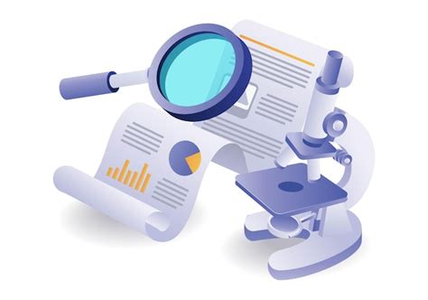 Premium Vector Data Analysis With A Laboratory Microscope