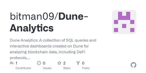 Github Bitman09dune Analytics Dune Analytics A Collection Of Sql