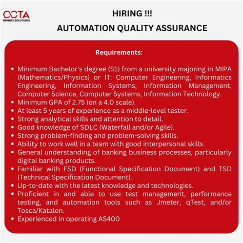 Lulu Sartikadewi On Linkedin Automationqa Qualityassurance Hiring Techcareers Qajobs