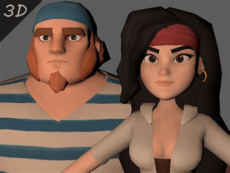 Toon Pirate Character Pack 3d Characters Unity Asset Store