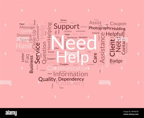 Word Cloud Background Concept For Need Help Service Support Assistant