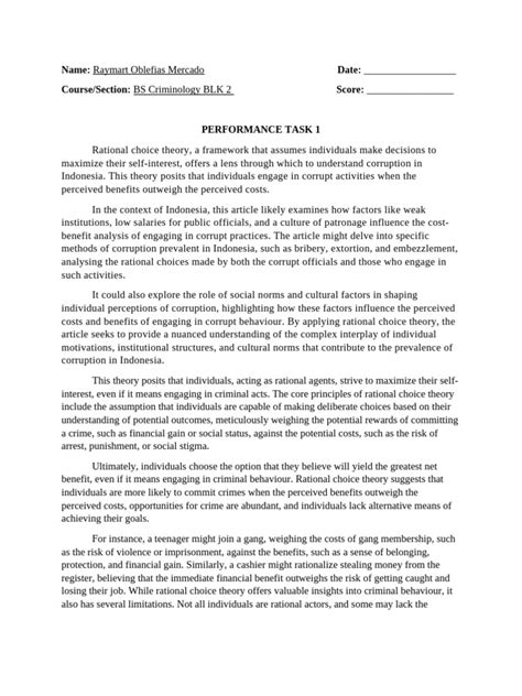 Performance Task 1 Pdf