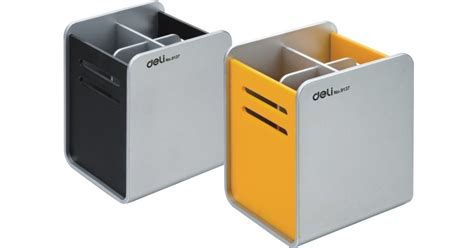 საკანცელარიო ჭიქა პლასტმასის კვადრატული Deli · საკანცელარიო