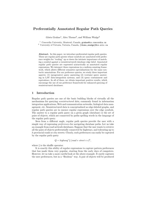 Pdf Preferentially Annotated Regular Path Queries