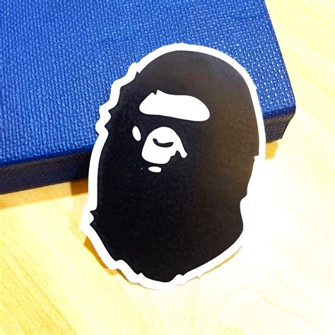 Jual Stiker Sticker Black Bathing Ape Brand Logo Cutting Shopee